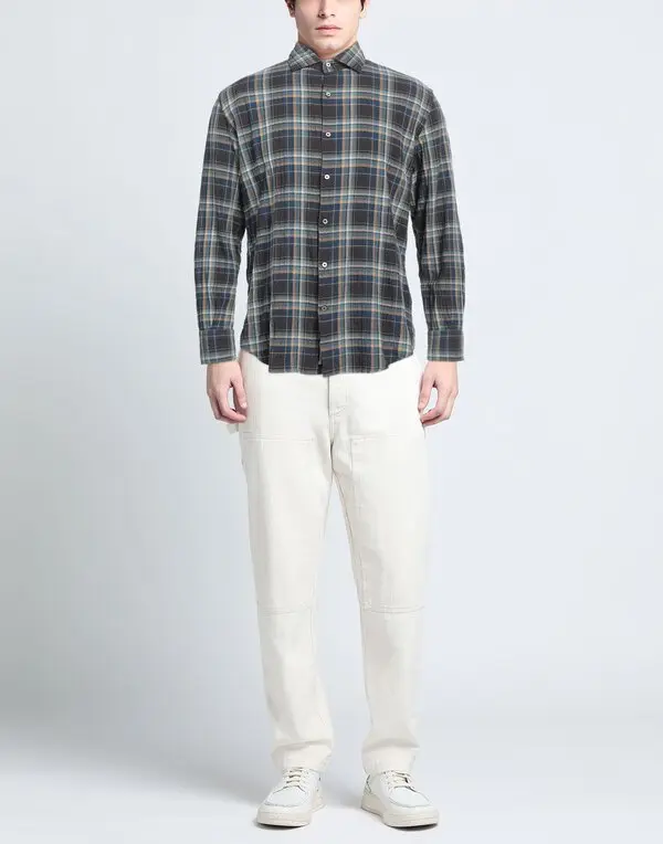 BROOKSFIELD Shirt Size Cotton, Elastane - Green