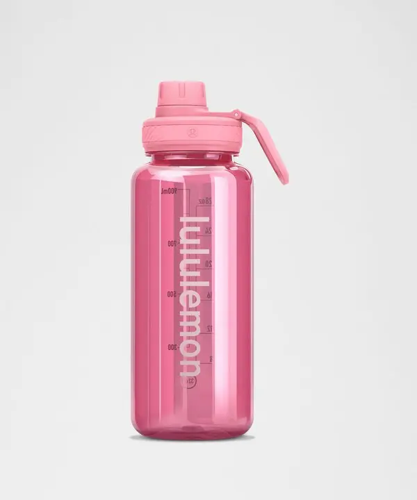 Lululemon Back To Life Clear Bottle 32oz - Candy Cloud/pink Pearl