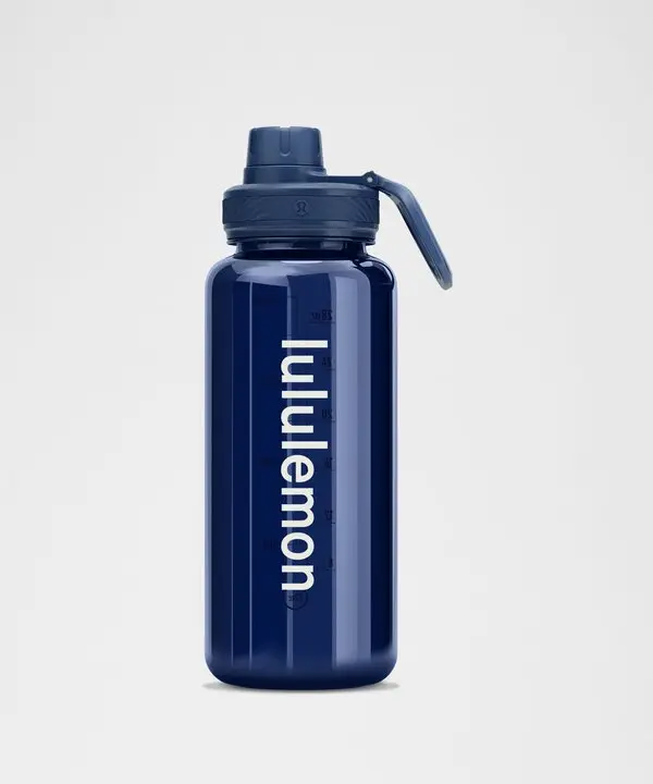 Lululemon Back To Life Clear Bottle 32oz - Club Blue/light Ivory