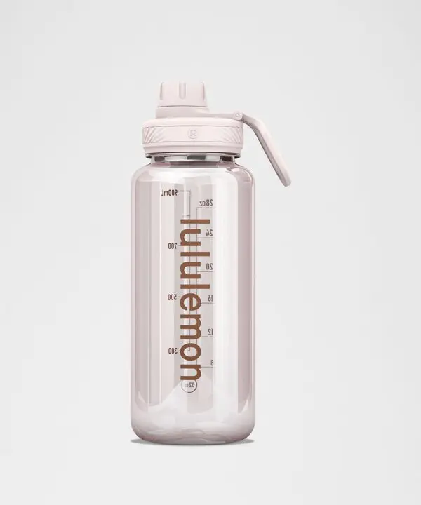 Lululemon Back To Life Clear Bottle 32oz - Porcelain Pink/twilight Rose