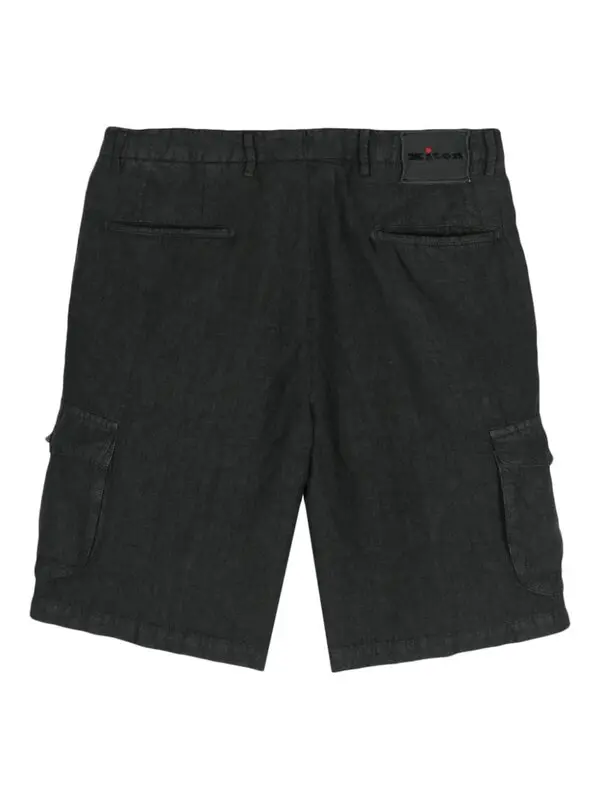 Kiton Linen Chambray Cargo Shorts