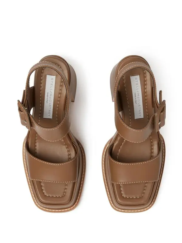 Stella McCartney Skyla 100mm Platform Sandals - Brown