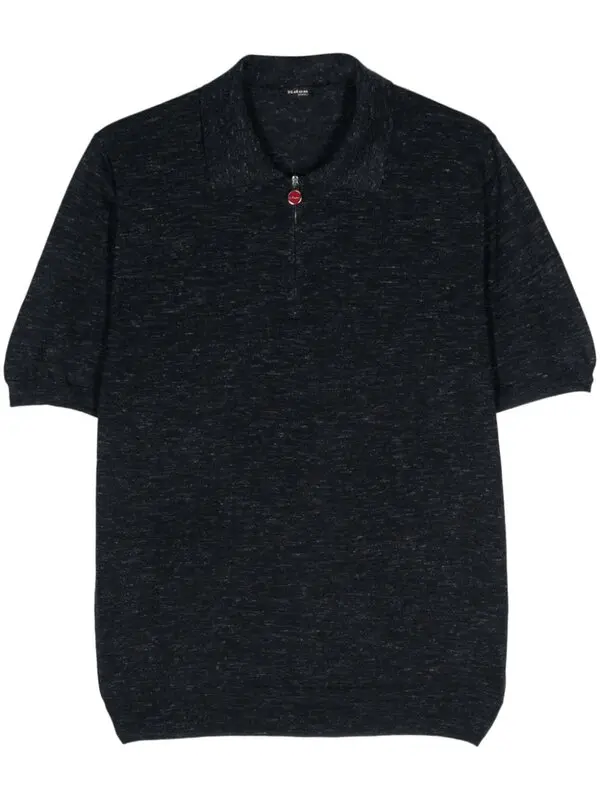 Kiton Mélange Fine-knit Polo Shirt