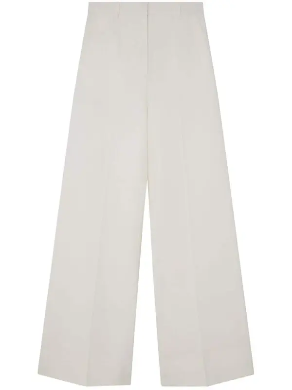 Stella McCartney High-rise Flared Wool Trousers - White