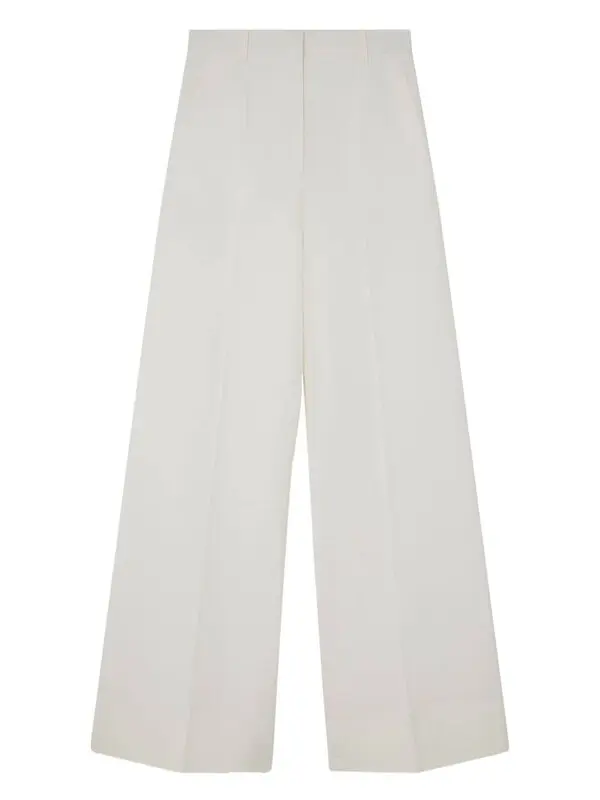 Stella McCartney High-rise Flared Wool Trousers - White