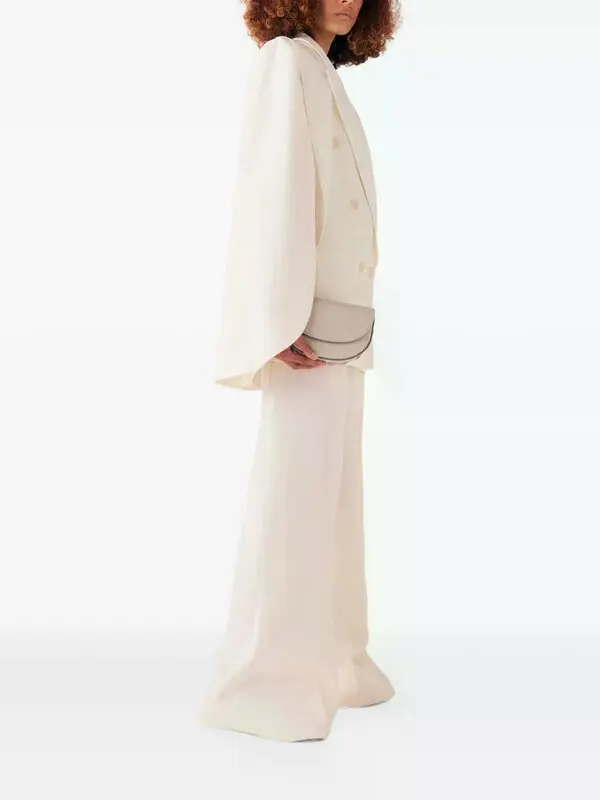 Stella McCartney High-rise Flared Wool Trousers - White