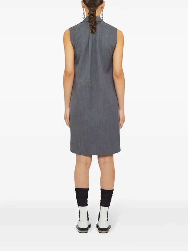 JIL SANDER Straight-point Collar Wool Dress