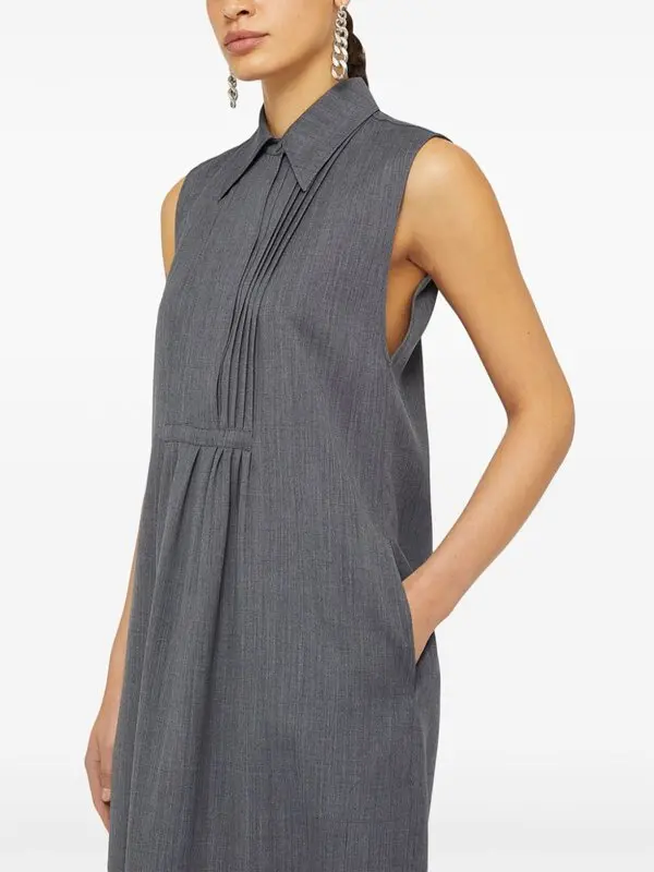 JIL SANDER Straight-point Collar Wool Dress