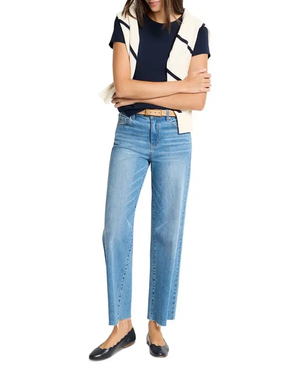 NIC+ZOE Perfect Knit Crewneck Tee - Dark Indigo