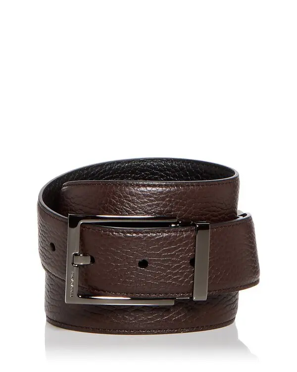 FERRAGAMO Reversible Leather Belt - Hickory