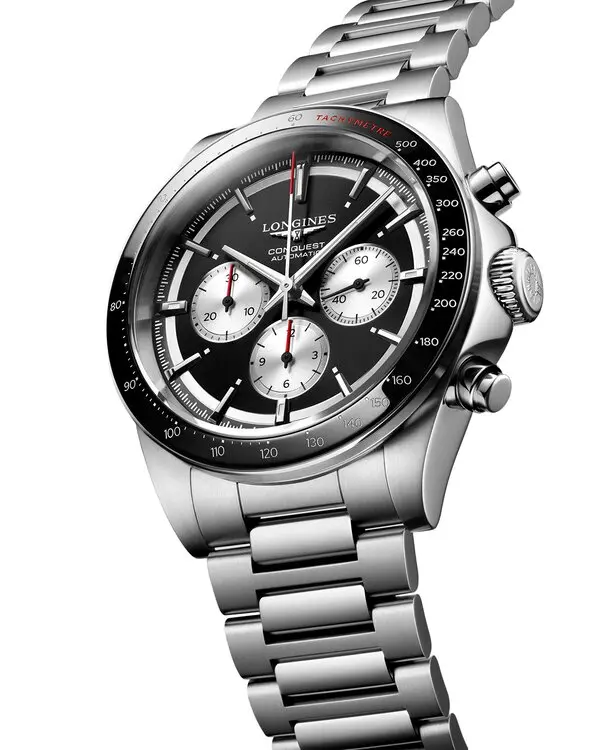 LONGINES Conquest Chronograph, 42mm - Black/silver