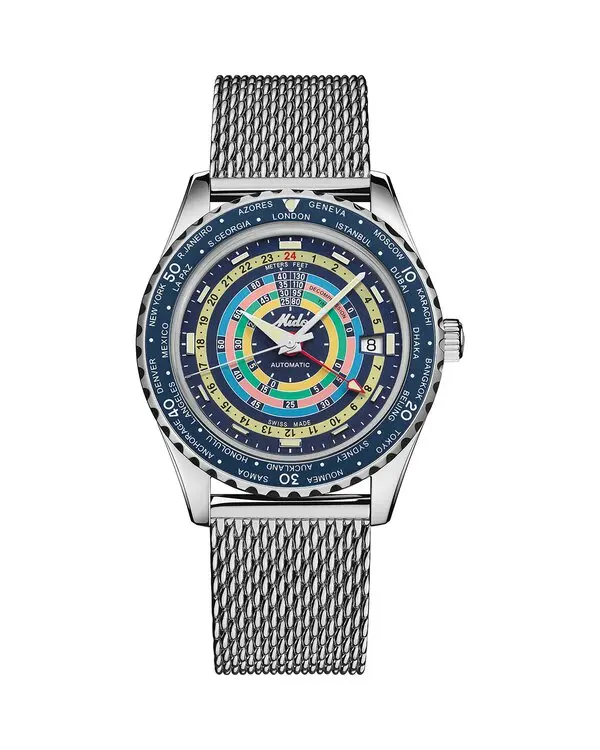 MIDO Ocean Star Tribute Worldtimer Watch - Blue