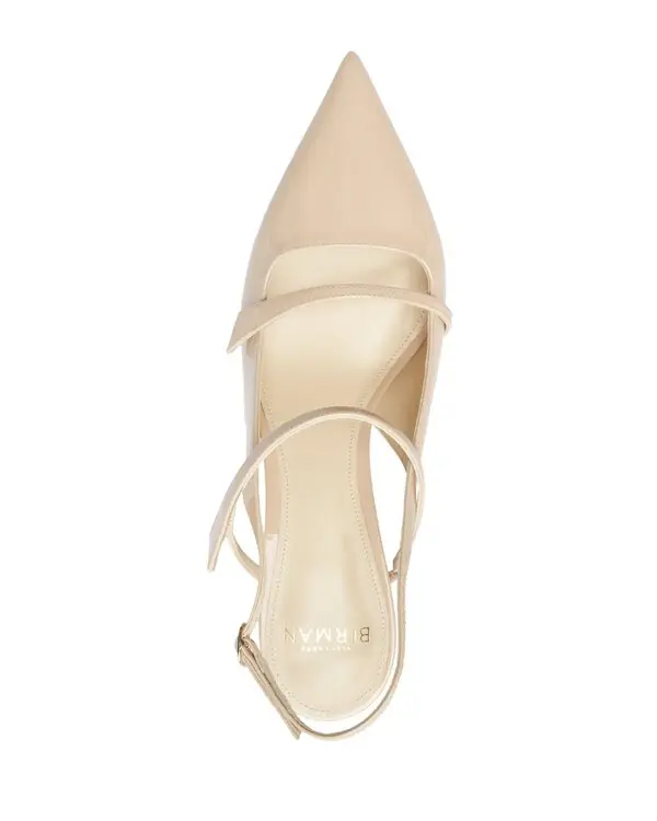 ALEXANDRE BIRMAN Tita Mid-heel Slingback Pumps - Semolina
