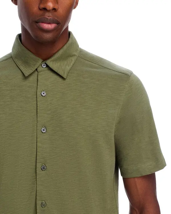 Theory Noran Cotton Regular Fit Button Down Shirt - Orchard