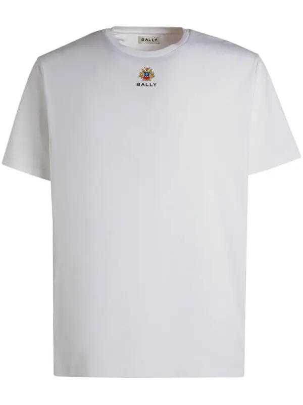 Bally Logo-embroidered Crew-neck T-shirt - White
