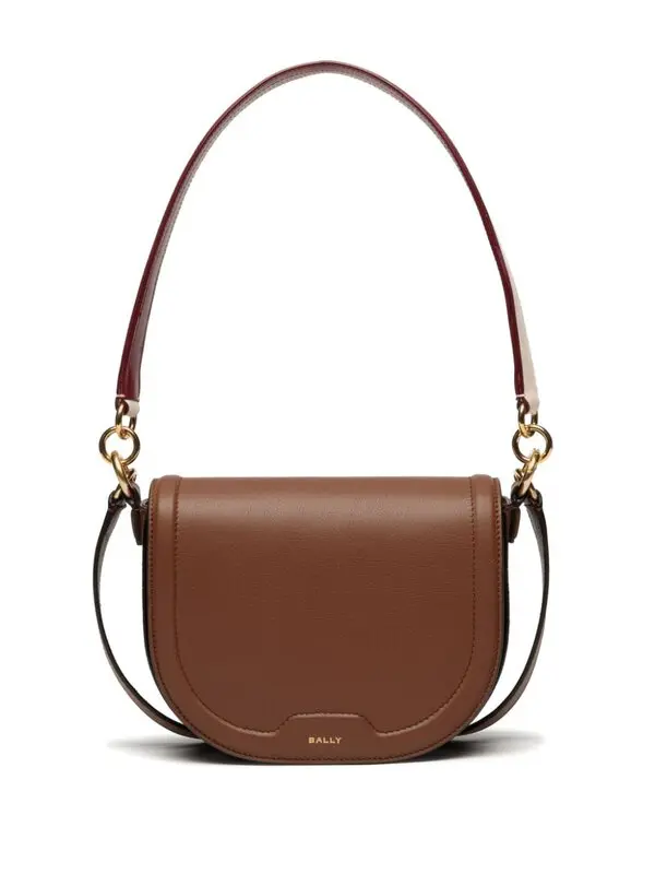 Bally Logo-stamp Leather Shoulder Bag - Brown