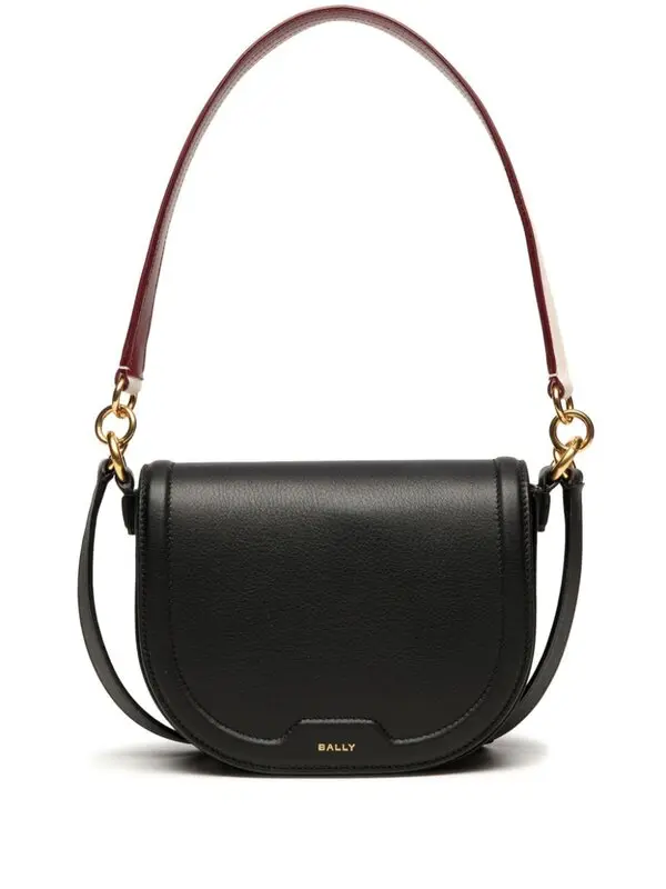 Bally Logo-stamp Leather Shoulder Bag - Black