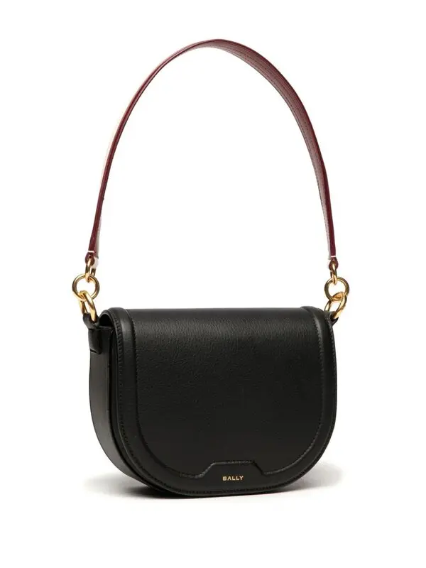 Bally Logo-stamp Leather Shoulder Bag - Black