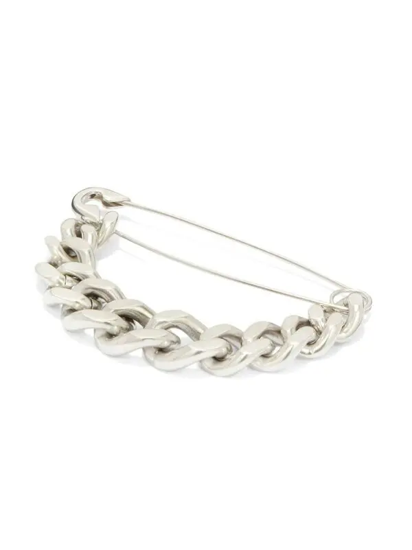 JIL SANDER Safety-pin Curb Chain Brooch