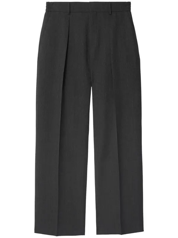Burberry Wool Tailored Trousers - Grey