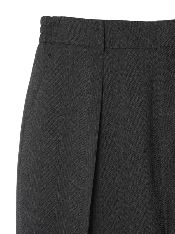 Burberry Wool Tailored Trousers - Grey