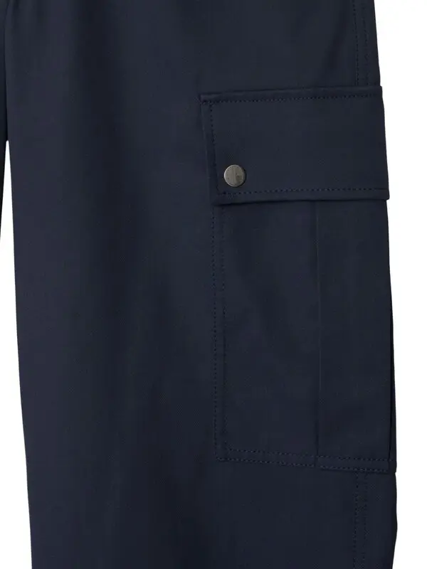 Burberry Cotton Blend Cargo Trousers - Blue