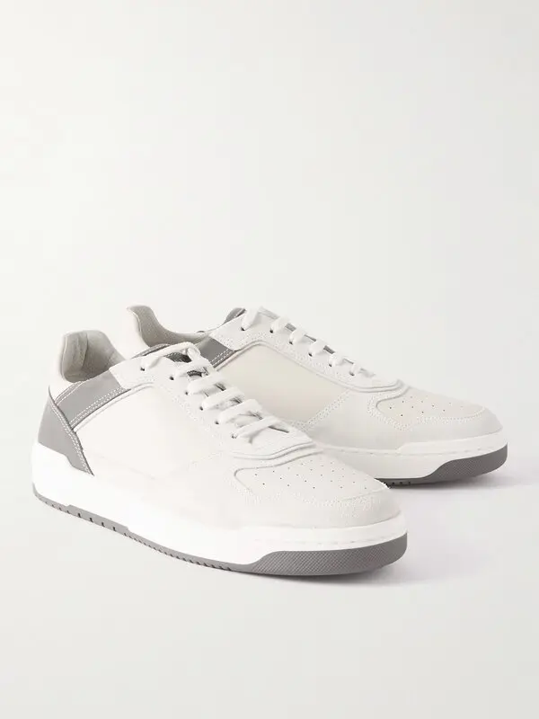 Brunello Cucinelli Suede And Leather Sneakers