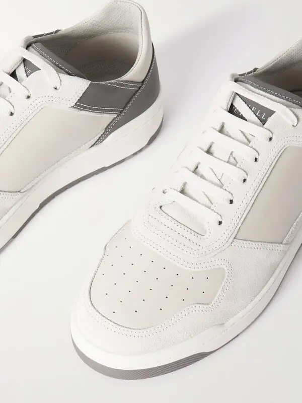 Brunello Cucinelli Suede And Leather Sneakers