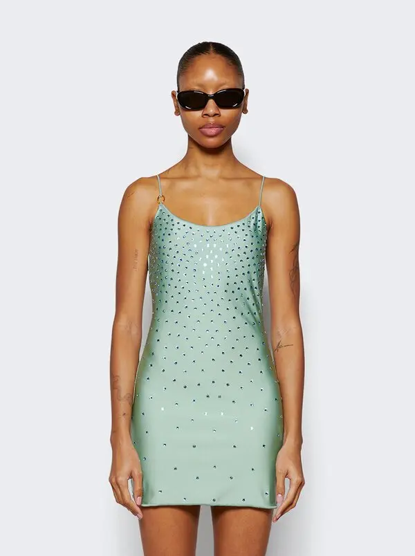 OSÃ©REE Embellished Mini Dress - Aqua