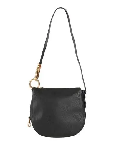 Burberry Pebbled Leather Shoulder Bag - Black