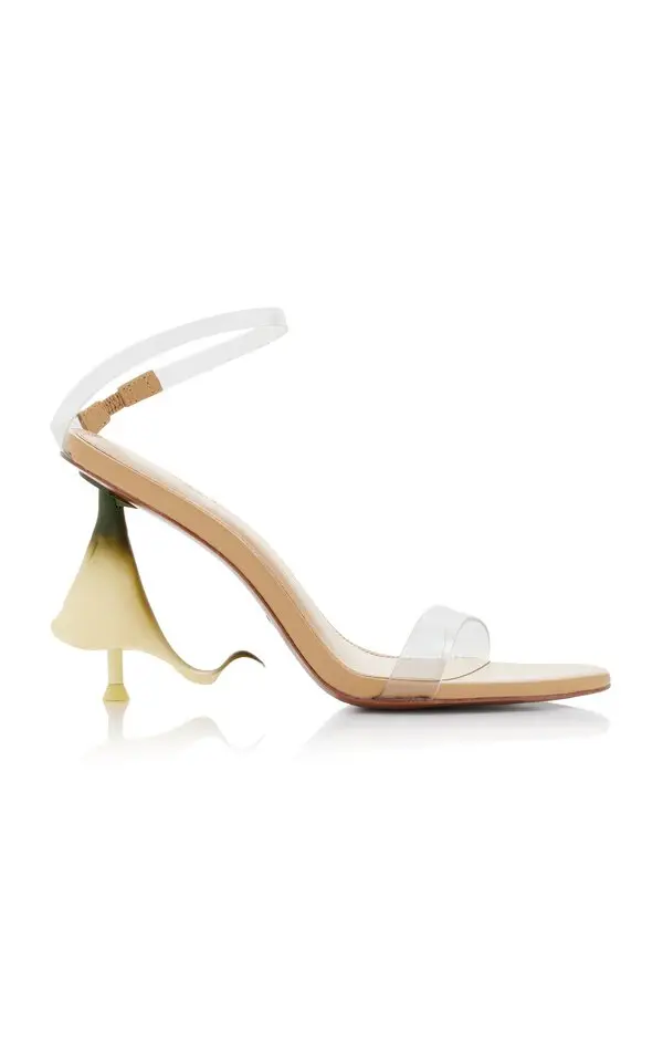 Cult Gaia Calista Embellished Pvc And Leather Sandals