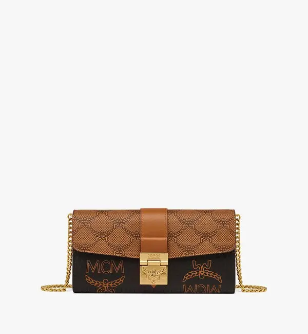 Mcm Tracy Chain Wallet In Monogram Mix
