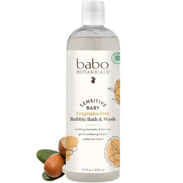 BABO BOTANICALS Sensitive Baby Fragrance Free Bubble Bath Wash & Shampoo - One-color