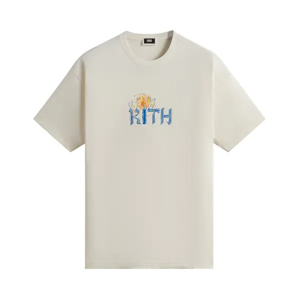 Kith Treats Hanukkah Shamash Tee 'sandrift - Cream