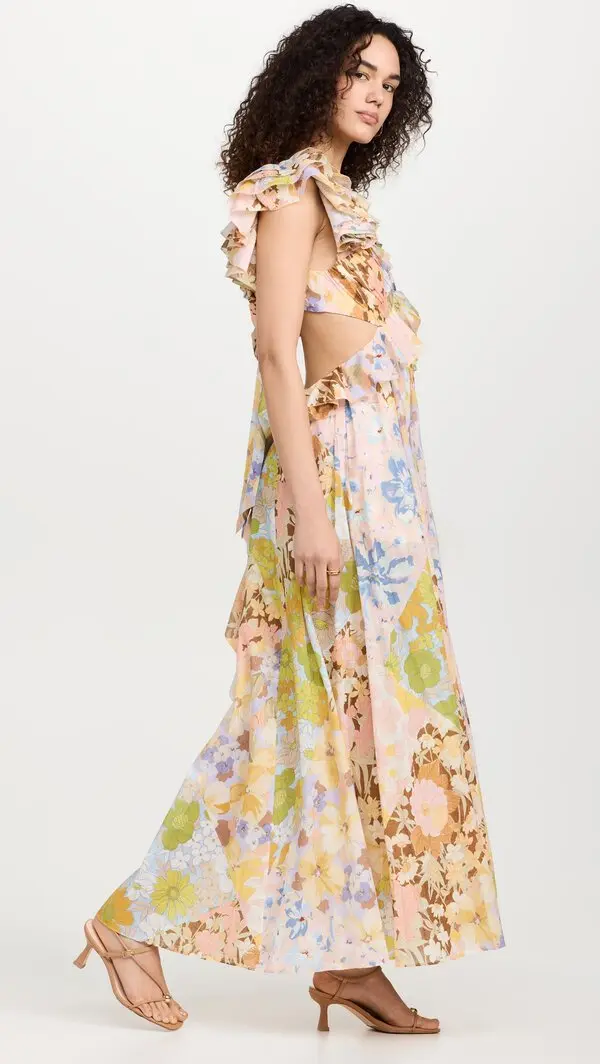 white midi summer dress with sleeves Isla Midi Dress in Off White
