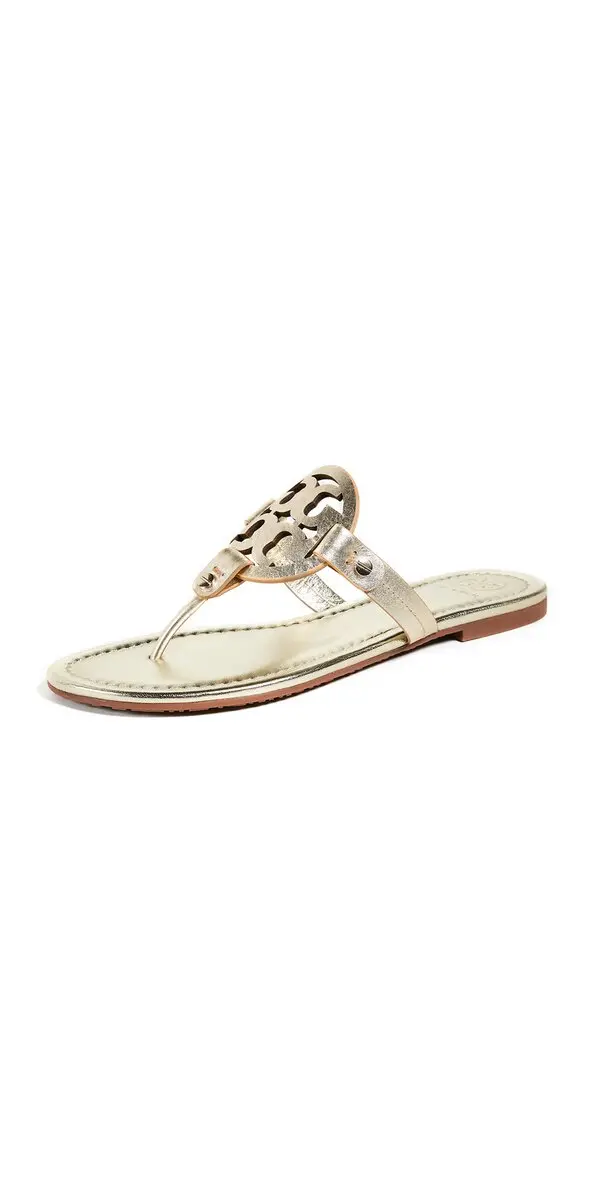 Tory Burch Miller Thong Sandals - Spark Gold