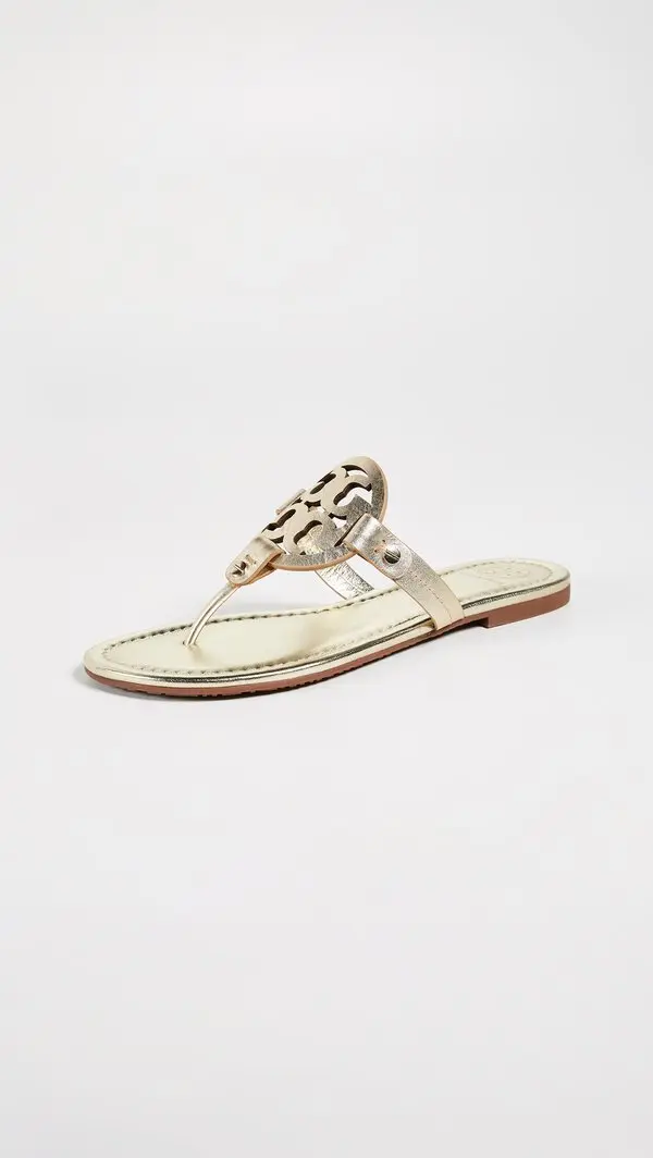 Tory Burch Miller Thong Sandals - Spark Gold