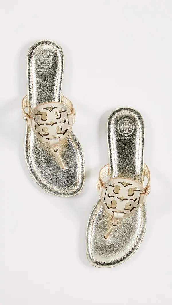 Tory Burch Miller Thong Sandals - Spark Gold