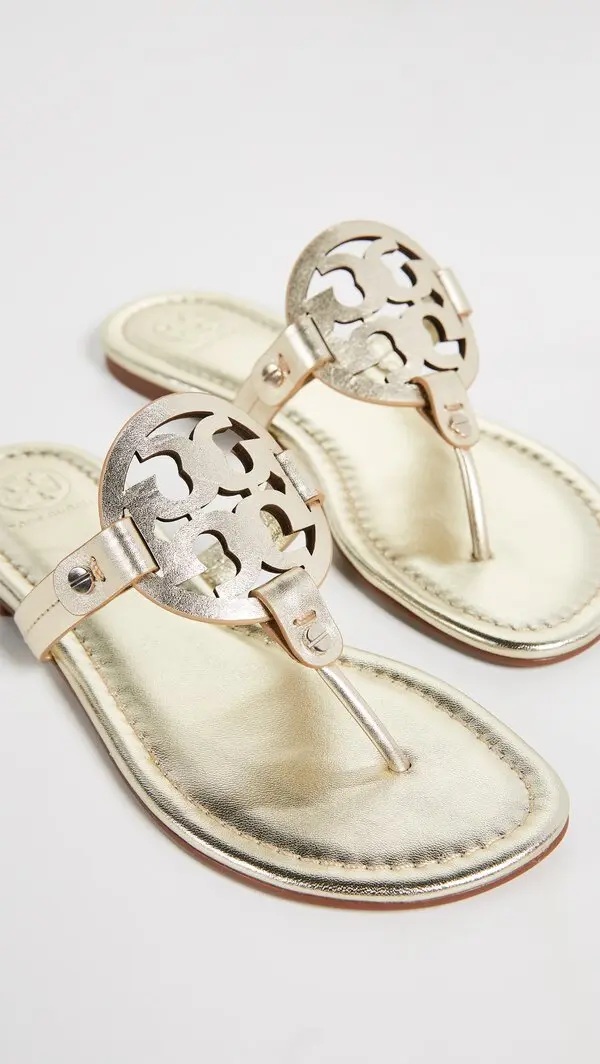 Tory Burch Miller Thong Sandals - Spark Gold