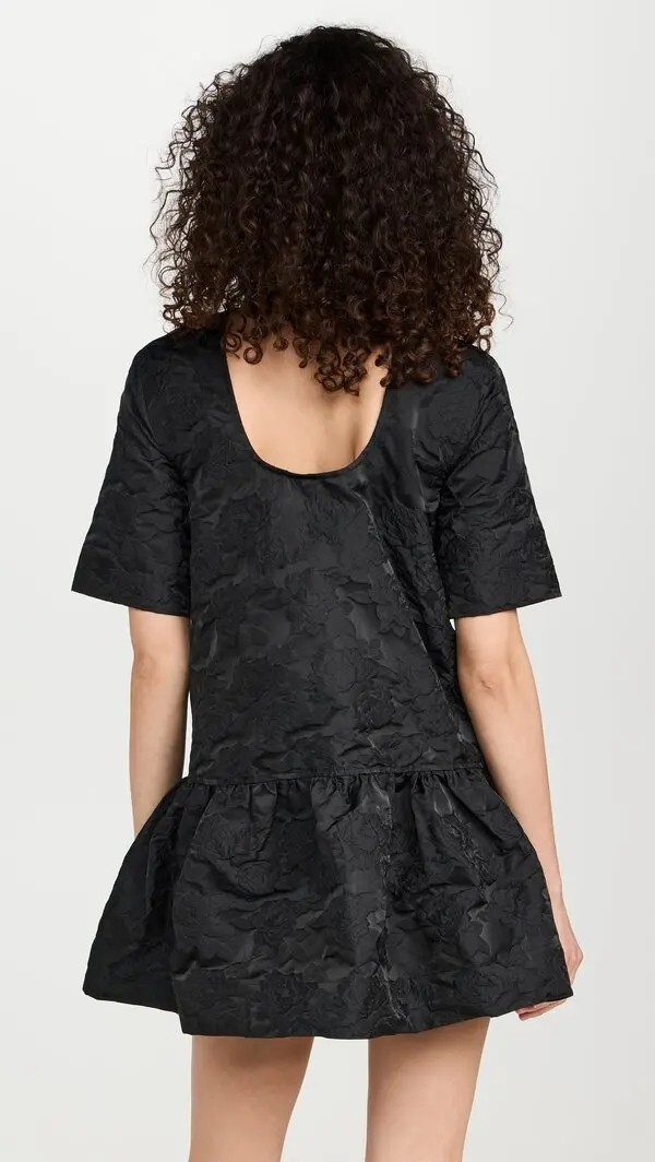 ganni open back mini dress COTTON POPLIN OPEN BACK MINI DRESS , SIZE 38 WHICH