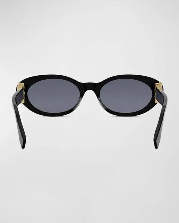 Fendi Diamond Oval Sunglasses - Sbeigbrn