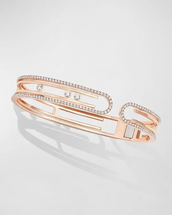 Messika Move 10th Anniversary Diamond Bangle Bracelet - Rose Gold
