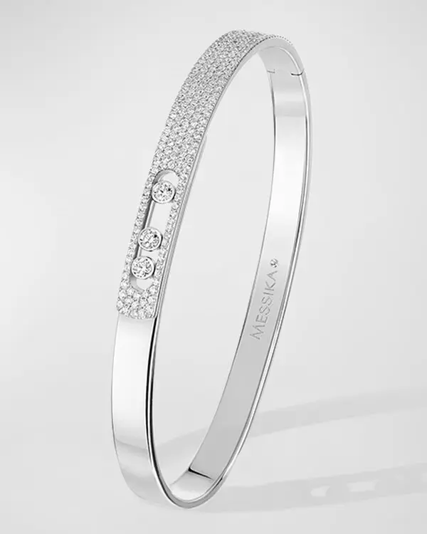 Messika Move Noa Diamond Bangle - White Gold