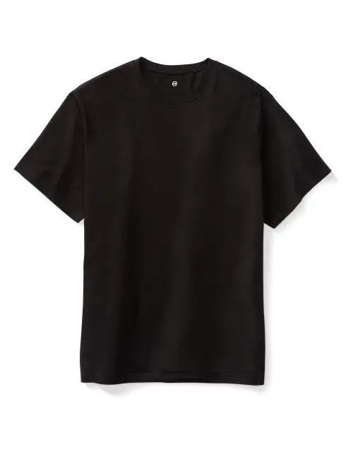 HARBOR BAY BY DXL Big & Tall Moisture-wicking Jersey T-shirt - Caviar