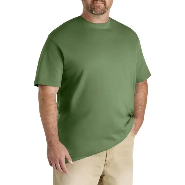 HARBOR BAY BY DXL Moisture-wicking Jersey T-shirt - Vineyard Green