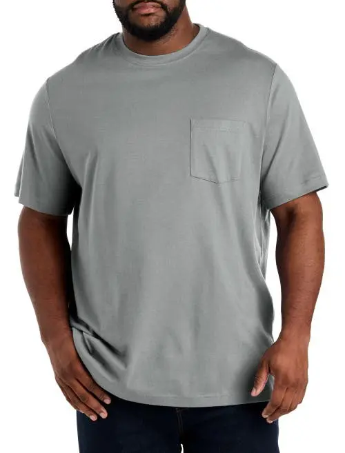 HARBOR BAY BY DXL Moisture-wicking Pocket T-shirt - Griffin