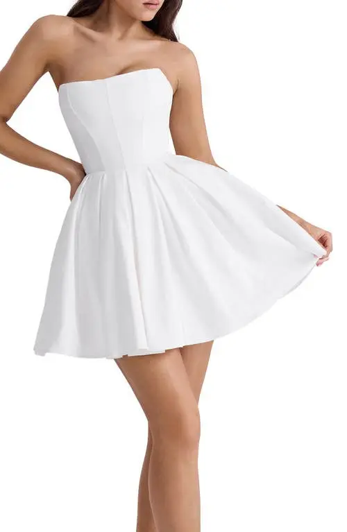 House Of Cb Emmanuela Strapless Mini Dress - White
