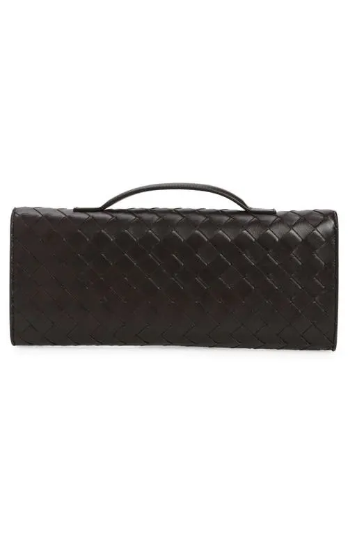 Bottega Veneta Long Andiamo Intrecciato Clutch - Fondant Brass