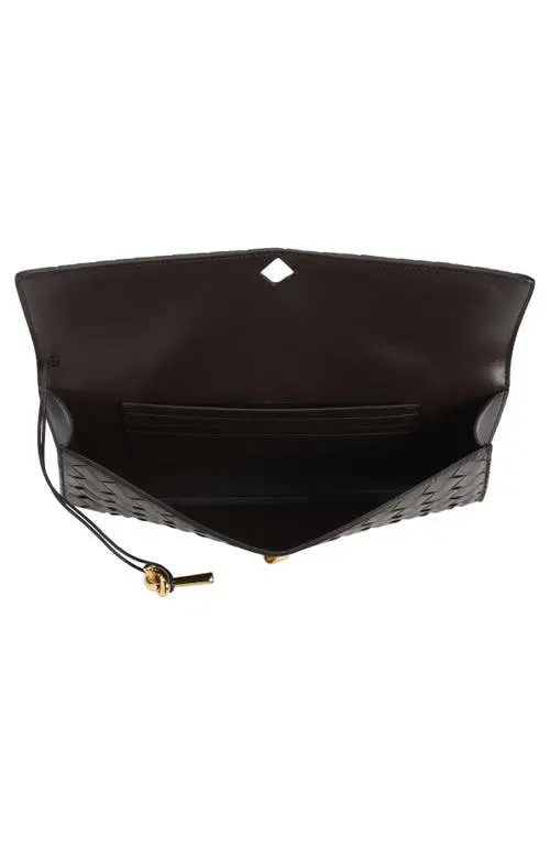 Bottega Veneta Long Andiamo Intrecciato Clutch - Fondant Brass