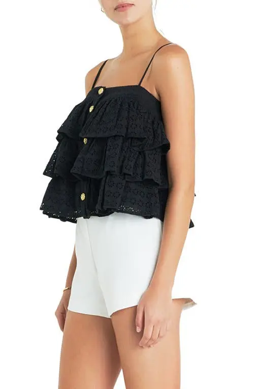 English Factory Tiered Broderie Lace Camisole